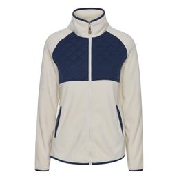 Kapuzenfleecejacke oxmo "Sweatjacke OXMalin", Damen, Gr. XL, beige (oatmeal), Obermaterial: 100% Polyester PES., Jacken