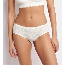 Hipster Sloggi "ZERO Feel Bliss", Damen, Gr. S, wei&szlig; (silk wei&szlig;), Spitze, Obermaterial: 76% Polyamid, 24% Elasthan, k&ouml;rpernah, Unterhosen, mit Stretch-Spitze, superweich, atmungsaktiv