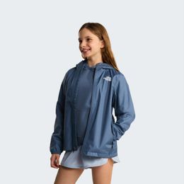 Regenjacke The North Face "TEEN ZIPLINE RAIN JACKET", M&auml;dchen, Gr. XL (158/164), granite grau, Obermaterial: 100% Polyester, normal, Jacken Regenjacke, f&uuml;r Jugendliche, mit fester Kapuze, mit RV-Garage