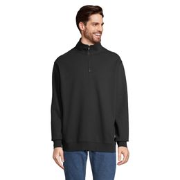 SOLS - "Conrad" Sweatshirt mit kurzem Rei&szlig;verschluss f&uuml;r Herren/Damen Unisex (Schwarz)