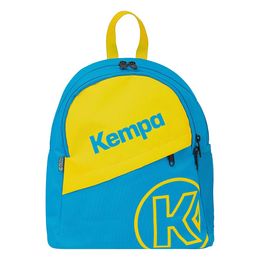 Rucksack Kempa "Rucksack Team Junior", Herren, Gr. NOSIZE, blau (Kempablau, gelb), Obermaterial: 100% Polyester PES., Rucks&auml;cke Rucksack
