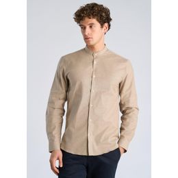 Businesshemd LINDBERGH "Oxford-Hemd Relaxed Fit", Herren, Gr. L, Normalgr&ouml;&szlig;en, lt stone mix, Obermaterial: 97% Baumwolle, 3% Elasthan, Hemden