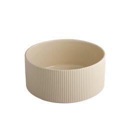 Schale APS "THE GRID", beige (sand), B:23cm H:10,5cm T:23cm &Oslash;:23cm, Porzellan, Sch&uuml;sseln, Schale, Porzellan, stapelbar