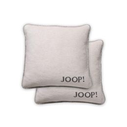 JOOP! Dekokissen JOOP "Kissenh&uuml;lle MDF Doubleface 2er Pack" Gr. S, grau (ecru), B:50cm, Obermaterial: 58% Baumwolle CO. 35% Polyacryl PAN. 7% Polyester PES., Dekokissen_Sitzkissen_Kissenh&uuml;llen