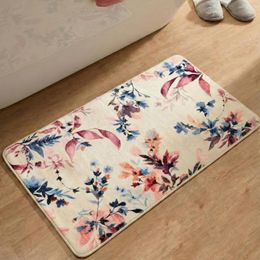 Badematte Gino Falcone "Aquata GF-159, Badvorleger, Badezimmer Teppich", pastell, H:5mm, Kunstfaser, Badematten, Badematte, Badteppich, bedruckt, Blumen Design, rechteckig