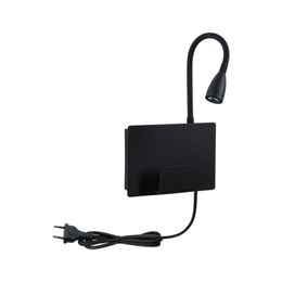 Paulmann LED Wandleuchte "Halina 3W USBC 230V 2700K Kunststoff/Metall", schwarz, 1, H: 25,6cm, Leuchten, Wandstrahler