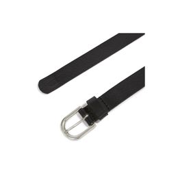 G-Star Raw G&uuml;rtelschnalle G-STAR "Thin Belt", Damen, Gr. 105, antic silber, schwarz metal, 100% Rindspaltleder, G&uuml;rtel