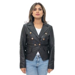 Damen-Leder-Milit&auml;rblazer-Aalborg
