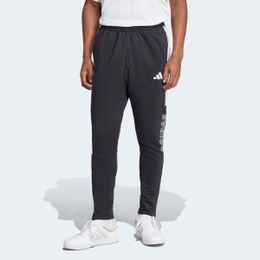 Sporthose adidas Sportswear "HOUSE OF TIRO", Herren, Gr. L, N-Gr, schwarz (schwarz, wei&szlig;, normal, gr.), Obermaterial: 70% Baumwolle, 30% Polyester, Hosen Sporthose