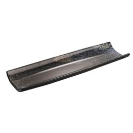Tablett APS, schwarz, B:13cm H:3cm L:41cm, Melamin, Tabletts, Melamin, innen: Dekor, au&szlig;en: schwarz oder braun
