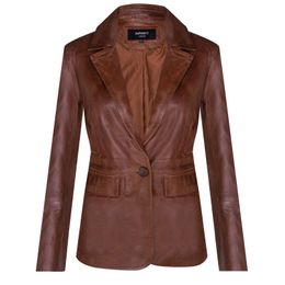 Ein-Knopf-Blazer f&uuml;r Damen aus Leder &ndash; Newhaven