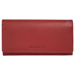 Geldb&ouml;rse Bugatti "MIRA", Damen, rot, Leder, leicht gl&auml;nzend, unifarben, Kleinlederwaren, echt Leder
