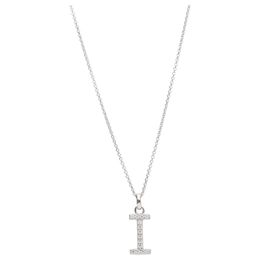 Kette mit Anh&auml;nger Smart Jewel "Buchstabe I mit Zirkonia Steine, Silber 925", silber, Halsketten, Damen, 45cm, Silber 925 (Sterlingsilber)