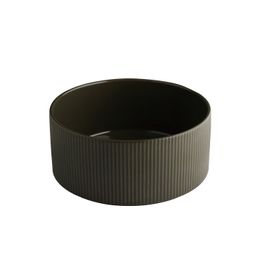 Schale APS "THE GRID", braun, B:23cm H:10,5cm T:23cm &Oslash;:23cm, Porzellan, Sch&uuml;sseln, Schale, Porzellan, stapelbar