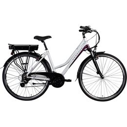 Z&uuml;ndapp E-Bike Z&Uuml;NDAPP "Z802 Damen" Gr. 48, wei&szlig; (dunkellila, wei&szlig;), Elektrofahrr&auml;der, Damen, 48cm, 28 Zoll (71,12cm), Pedelec, Elektrofahrrad f&uuml;r Damen