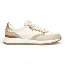 Pikolinos Damen-Sneaker aus beigefarbenem Leder mit Schn&uuml;rung - Arrecife