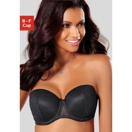 Schalen-BH Nuance, Damen, Gr. 100, Cup E, schwarz, Spitze, Obermaterial: 61% Polyester, 34% Polyamid, 5% Elasthan, BHs Schalen-BH, mit B&uuml;gel & abnehmbaren, transparenten Tr&auml;gern&ndash; gro&szlig;e Gr&ouml;&szlig;en, Sommer, Topseller