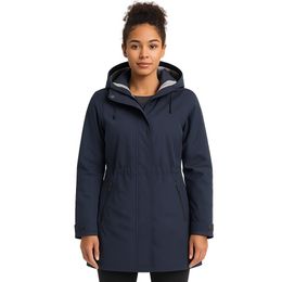 Funktionsparka LPO "Insa Outdoorparka", Damen, Gr. 36 (S), blau (graystone), Web, 100% Polyester, regular fit h&uuml;ftbedeckend, verstellbar, Jacken, verstellbarer Saum/Taille/Kapuze