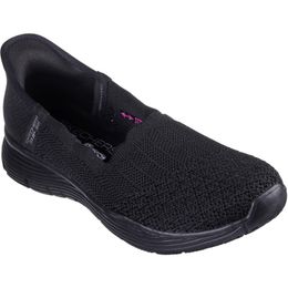 Skechers Seager Believe It Textil Damen Schwarz Sneakers
