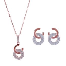 Orphelia 'Carleen' Damen-Set aus 925er Sterlingsilber: Kettenanh&auml;nger + Ohrringe - Ros&eacute; SET-7440