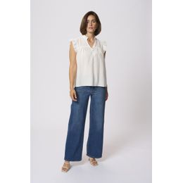 Kaffe &Auml;rmellose Bluse Regular fit Chalk white