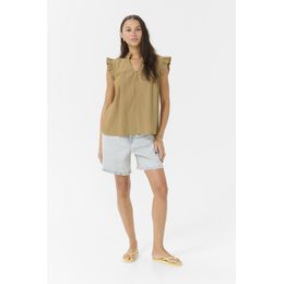 Kaffe &Auml;rmellose Bluse Regular fit Starfish champagne