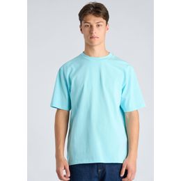 T-Shirt LINDBERGH "T-Shirt Oversize Fit", Herren, Gr. L, fresh blau, Obermaterial: 100% Baumwolle, unifarben, oversize, Rundhals, Shirts T-Shirt