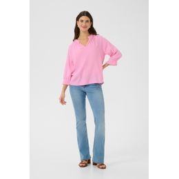 Cream Langarm-Bluse Regular fit pink