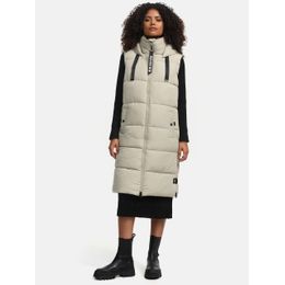 Navahoo Damen Steppweste Schnuffelchen &ndash; Lang & Stylisch mit Kapuze