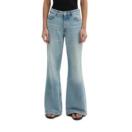 Marc O'Polo Schlagjeans MARC O'POLO "mit CIRCULOSE", Damen, Gr. 27, L&auml;nge 32, light blau, Obermaterial: 79% Baumwolle, 20% Viskose, 1% Elasthan, unifarben, ausgestellt normal, Jeans