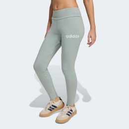 Leggings adidas Sportswear "JG LIN LEG 230", M&auml;dchen, Gr. 164, N-Gr, wonder sage, wei&szlig;,, Obermaterial: 93% Baumwolle, 7% Elasthan, Hosen Leggings, sportlicher Stil, f&uuml;r Kinder, aus Baumwolle mit Elasthan