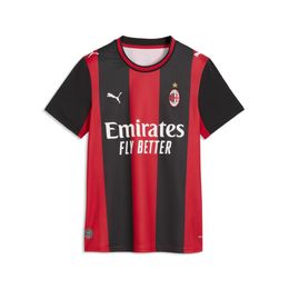 Trainingsshirt Puma "AC Milan 26/27 Heimtrikot Damen", Damen, Gr. L, rot (schwarz for all time rot), Obermaterial: 100% Polyester. Rippe: 3% Elasthan, 97% Polyester. Einsatz: 100% Polyester, gestreift, regular fit, Rundhals, Shirts