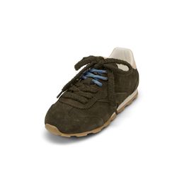 Marc O'Polo Sneaker MARC O'POLO "mit zweifacher Schn&uuml;rung", Damen, Gr. 36, mossy earth, Obermaterial: 100% Leder, Schuhe Sneaker