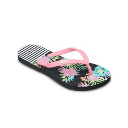 Sandale Roxy "Rg Viva Stamp", Jungen, Gr. 11(28), schwarz multi 1, Obermaterial: 98% synthetisches Tr/ 2% Metall, Futter: 100% synthetisches Tr, Laufsohle: 100% Schwammgummi;, Schuhe Sandale