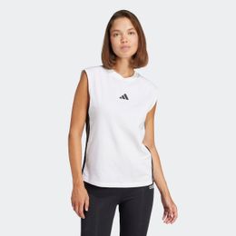 Tanktop adidas Sportswear "W 3S SJ TK", Damen, Gr. S, schwarz-wei&szlig; (wei&szlig;, schwarz), Obermaterial: 100% Baumwolle, Rundhals, Tops Tanktop