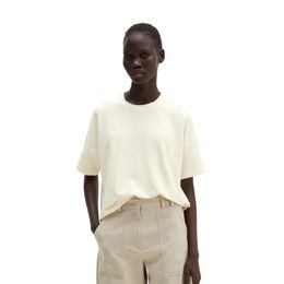 Marc O'Polo T-Shirt MARC O'POLO "aus TENCEL&trade; Modal", Damen, Gr. L, wei&szlig; cotton, Obermaterial: 96% Modal, 4% Elasthan, unifarben, Basic, loose fit, normaler Saum, Shirts T-Shirt