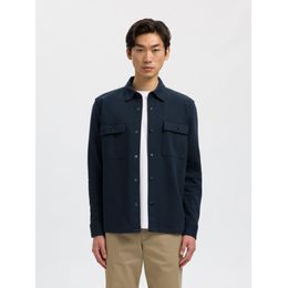 Sweatjacke Selected "SLHJACKIE SWEAT JACKET NOOS", Herren, Gr. M, navy blazer, angeraute Sweatware, Obermaterial: 60% Baumwolle, 40% Polyester, unifarben, regular fit h&uuml;ftlang, Rundhals, angesetztes B&uuml;ndchen, Sweatjacken Sweatjacke