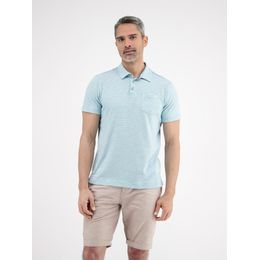 Poloshirt Lerros, Herren, Gr. XXL, blau (crispy blau), Single Jersey, Obermaterial: 100% Baumwolle, gestreift, regular fit taillenbedeckt, Shirts, mit Streifen Muster