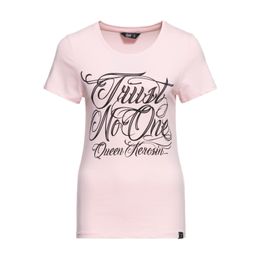 Queen Kerosin Damen Classic T-Shirt Trust no One pink