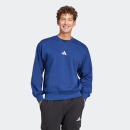 Sweatshirt adidas Sportswear "ESSENTIALS FEELCOZY", Herren, Gr. L, blau (dunkelblau, wei&szlig;), Obermaterial: 70% Baumwolle, 30% Polyester, normal, Rundhals, angesetztes B&uuml;ndchen, Sweatshirts Sweatshirt