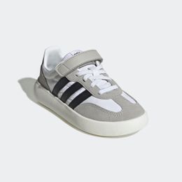 Sneaker adidas Sportswear "BARREDA DECODE KIDS", M&auml;dchen, Gr. 33, schwarz-wei&szlig; (cloud wei&szlig;, core schwarz, grau two), Leder, Textil, Schuhe Sneaker, inspiriert vom Design des Handball Spezial, f&uuml;r Kinder & Jugendliche