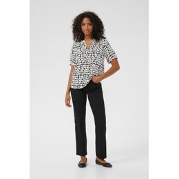 Kaffe Kurzarm-Bluse Regular fit Black_Sand Graphic Dot black multi