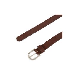 G-Star Raw G&uuml;rtelschnalle G-STAR "Thin Belt", Damen, Gr. 105, antic silber, dk braun, 100% Rindspaltleder, G&uuml;rtel