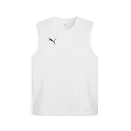 Fu&szlig;balltrikot Puma "TEAMGOAL SLEEVELESS JERSEY", Herren, Gr. L, Puma wei&szlig;, Puma schwarz, feather gray, Interlock, Obermaterial: 100% Polyester, unifarben, regular fit normal, Rundhals, Trikots Fu&szlig;balltrikot, f&uuml;r Fu&szlig;ball, &auml;rmellos, sportlicher Stil, aus Interlock-Material