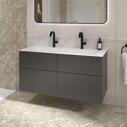 Villeroy & Boch Villeroy & Boch Somera Schrank mit Doppelwaschtisch, 2 Ausz&uuml;ge, 5A73C1R1+B80700VR,