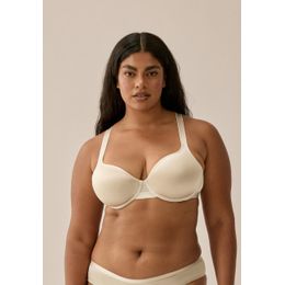Schalen-BH Naturana "The Thursday", Damen, Gr. 95, Cup A, beige, Obermaterial: 92% Polyamid, 8% Elasthan. Miedereinsatz: 89% Polyester, 11% Elasthan, gl&auml;nzend, BHs Schalen-BH, mit B&uuml;gel, mit Schale, gl&auml;nzend, modisch, bequem