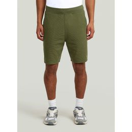 G-Star Raw Trainingsshorts G-STAR "Structured Jersey Short", Herren, Gr. L, gr&uuml;n (four leaf clover), Obermaterial: 64% Polyester, 34% Baumwolle, 2% Elasthan, Hosen