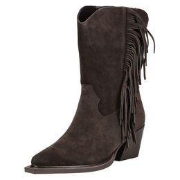 Bikerboots Inuovo "Inuovo Stiefel Leder", Damen, Gr. 39, braun, Leder, Schuhe Bikerboots