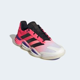Hallenschuh adidas Performance "STABIL 16 INDOOR", Herren, Gr. 43, solar turbo, trace grau metallic, core schwarz, Synthetik, Textil, Schuhe Hallenschuh, Handballschuh