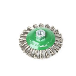 STIER Kegelb&uuml;rste &Oslash; 115 mm, M14, 0,5 mm, gezopft, Edelstahl V2A (903741)